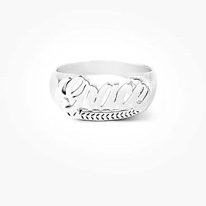 Personalized Name Ring Custom Name Promise Ring Letter Initial Name Stacking Ring Gift for Women