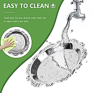 jojofuny 6pcs Food Dish Dishes Tray Snack Plate Home Trays Plates Silver Platter for Serving Appetizers Fruits Inch Supplies Mini Round Metal Candy Snacks Dessert Organizer Nut Appetizer