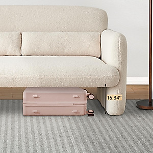 BAMOOLI Loveseat Sofa, Mid Century Modern Sofa, Lambswool Fabric Upholstered Couch, Luxury 2 Seater Couch with 2 Throw Pillows, Small Couches for Small Spaces, Living Room, Tool-Free Assembly, Beige