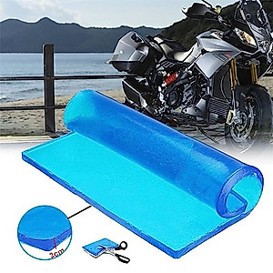PLSUSJHAO Motorcycle Seat Gel Pad Motorbike Seat Cushion Shock Absorption Mats Comfort Soft Cooling DIY Seat Pad Reduce Fatigue Cushion for Office Chair Car Saddles (25 x 22 x 1cm)