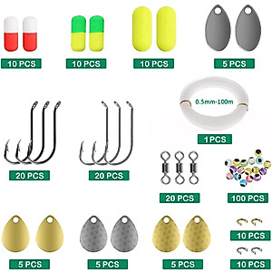 Walleye Rigs Fishing Lure Making Kit Walleye Spinner Rigs Kokanee Rigs Trolling Rigs, Lure Making Supplies Parts Crawler Harness Live Bait Rigs Colorado Blades Pompano Floats Clevis Beads