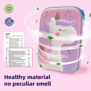 BEMDLON Unicorn Pencil Case for Girls,3D EVA Large Capacity Pen Holder Marker Bag with Double Zipper, Cute Cartoon Pencil case for Kids Boys School Gift