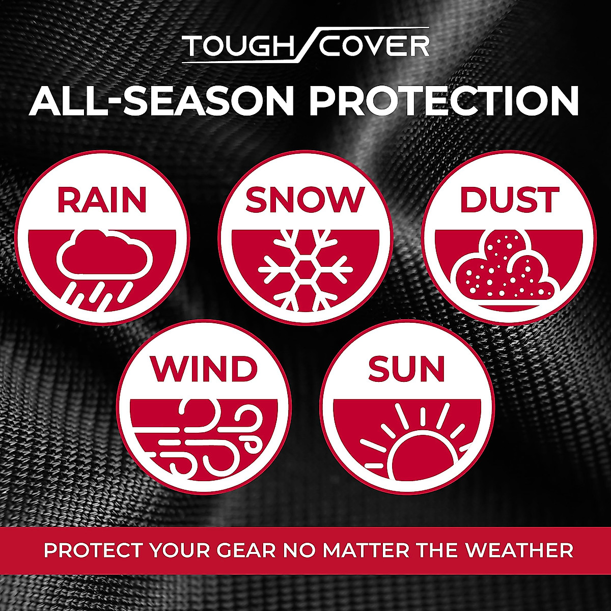 Tough Cover Zero-Turn Mower Cover, Heavy Duty Basic Edition, Certified Waterproof, 210D Marine Grade Fabric, Universal Fit, Outdoor Protection