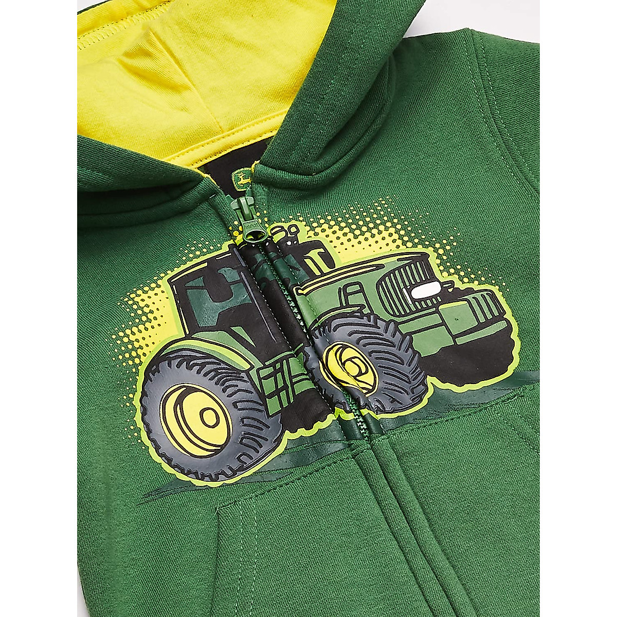 John Deere baby boys Fleece Zip Hoody Hooded Sweatshirt, Green, 3-4T US