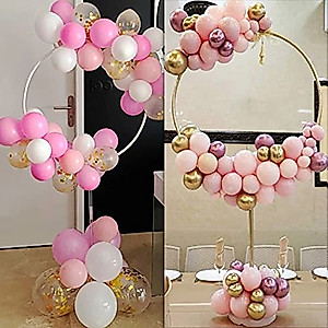 Faylapa Balloon Round Arch Column Stand Set of 2 Pack,Stand Round Balloon Column Arch for Birthday, Wedding, Baby Shower, Graduation, Anniversary,Party