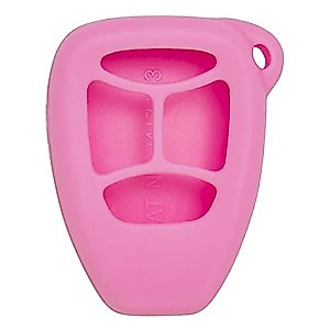 Keyless2Go Replacement for New Silicone Cover Protective Case for 4 Button Remote Keys with FCC KOBDT04A - Pink
