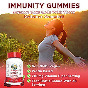 Stress Relief Vita-Beans for Adults & 5-in-1 Immunity Gummies Cherry Bundle by MaryRuth's | Magnesium Citrate & L-Theanine | Natural Calm, Relaxation, Stress and Mood Support | Immune Support