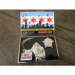 Chicago Police Department CPD Grim Reaper Help Wanted Murder City Challenge Coin