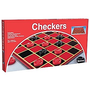 Pressman Checkers -- Classic Game With Folding Board and Interlocking Checkers, 2 Players