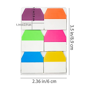 VANRA 1200 Pieces Sticky Index Tabs 1 Inch File Tabs Page Markers Flags Colored Page Notes Sticker Writable Labels for Bookmarks, Classify Files, 10 Sets