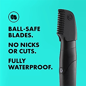 Ballsy B2 Trimmer and Nuts About You Sack Pack Bundle, Complete Grooming Set for Men; Waterproof and Rechargeable Balls & Body Groomer, Ballwash (8 Oz), Sack Spray (2 Oz) and Nut Rub (0.85 Oz), Ocean