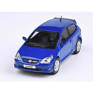 2001 Civic Type R EP3 Vivid Blue Pearl Metallic 1/64 Diecast Model Car by Paragon Models PA-55346