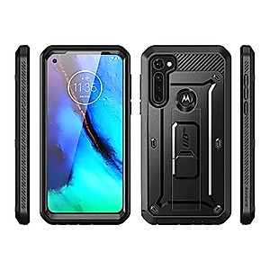 SUPCASE Unicorn Beetle Pro Series Case for Moto G Stylus 2020 [Not Fit 2021/2022 Version], Built-in Screen Protector Full-Body Rugged Holster & Kickstand Case (Black)