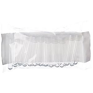 Globe Scientific Polystyrene Test Tube with Dual-Position Cap, 12 mm x 75 mm, 5 mL, Sterile, Durable Lab Essentials, Pack of 500