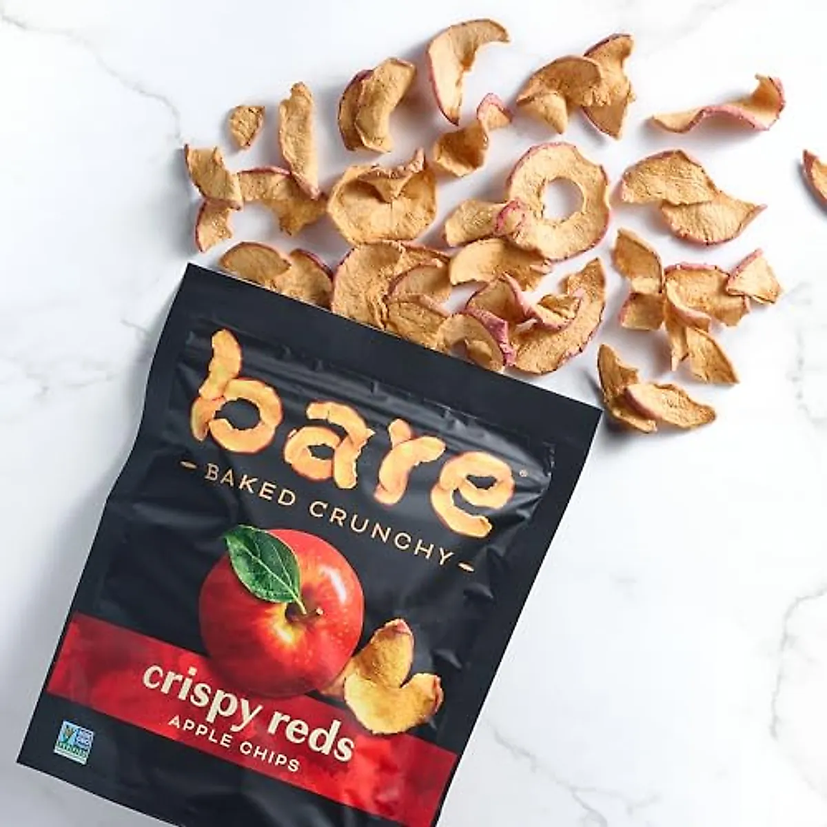 Bare Baked Crunchy, Apples Fuji & Reds, 3.4 Ounce (Pack of 6)