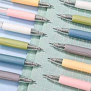 6 Pcs Utility Knife Pen with Self Healing Sewing Mat, Retractable Craft Knife Pen Craft Cutting Tool Paper Pen Cutter Knife Carving Pen Knife Paper Pen for DIY Art Vinyl Drawing Scrapbooking