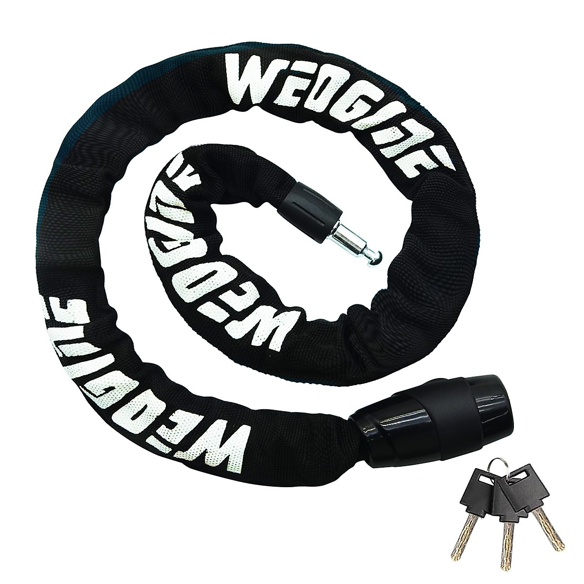 Bike Chain Lock, Heavy Duty Anti-Theft Bicycle Chain Lock, 2.72 Ft Security Bike Locks with 3 Keys, Waterproof Lock Chain for Bike, Bicycle, Scooter, Motorcycle, Door, Gate, Fence