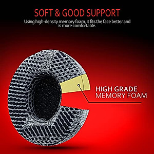 Professional Beats Headphones Replacement Earpads, Ftis Beats Solo 3 Wireless, Beats Solo 2, Grey Pattern Fabric and Memory Foam, by Krone Kalpasmos