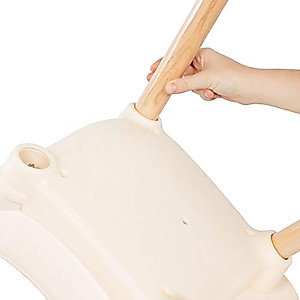 B. BX1865C1Z Spaces Set – 1 Craft Table & 2 Chairs – Natural Wooden Legs – Furniture for Kids – Ivory – 3 Years