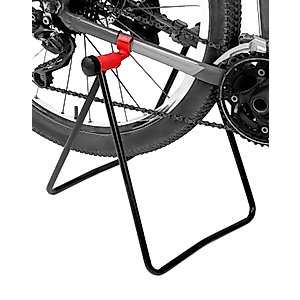 QWORK Easy Utility Bicycle Rack, 2 Pack Bike Floor Stand, Freestanding Bicycle Floor Repair Rack Stand, Foldable Indoor Outdoor Bicycle Garage Stand for Bicycle Storage