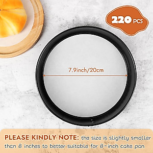 BYKITCHEN Parchment Paper Rounds, Set of 220, Non Stick 8 Inch Parchment Paper Sheet for Baking, Pre-cut Round Parchment Liners for Cake Pan, Tortilla Press, Quesadilla Maker, Springform Pan and More