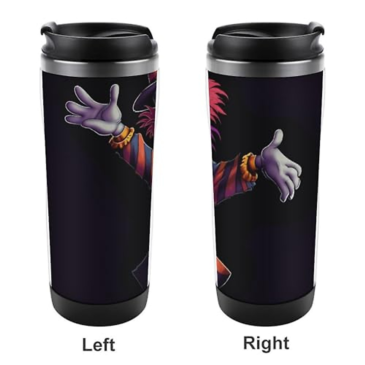 RTFGHJS 13oz Vacuum Insulated Stainless Steel Tumbler with Leakproof Lid Cute Cartoon Clown 304 Stainless Steel Travel Mug Wide Mouth Coffee Cup for Hot & Cold Drinks (380ml)
