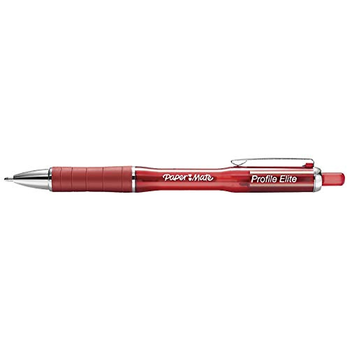 Paper Mate Profile Elite Retractable Ballpoint Pens, Bold Point (1.4mm), Red, Box of 12 (2067505)