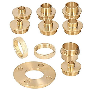 BTER Router Template Guide Set, 11pcs Solid Brass Template Guide Bushing Set, Portable Router Guide Bushing Kit with Carrying Case, Lock Nuts & Template Guide Adapter for Hinge Routing, Dovetailing