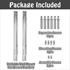 Mini Split Air Conditioner Wall Mounting Bracket, Heavy Duty Foldable Support Bracket for AC / Heat Pump Unit 9000-36000 BTU (1 Pair)