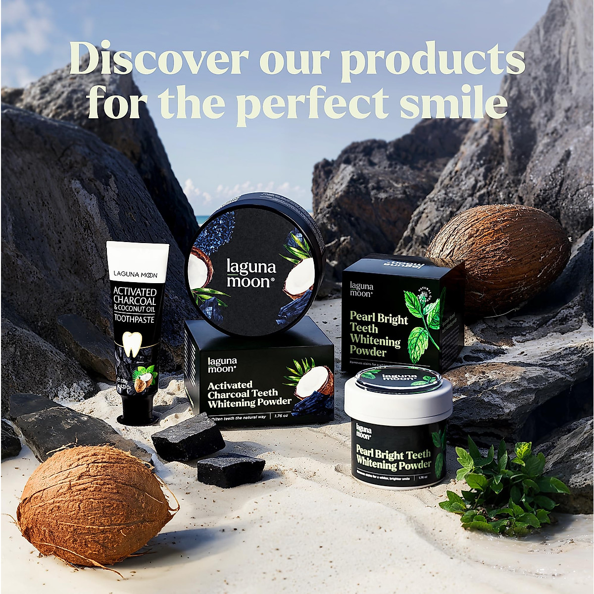 Activated Charcoal Teeth Whitening Powder - 50g Natural Coconut Charcoal, Effective Teeth Stain Remover and Toothpaste Alternative - Safe for Gums Or Enamel