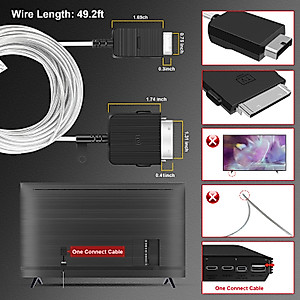 New 15m One Invisible Connection Cable VG-SOCR15/ZA Applicable for Samsung QLED 4K/The Frame TV Only, Compatible with QN75Q90RAFXZA QN65Q90RAFXZA QN65LS03RAFXZA QN55LS03RAFXZA QN55LS03BDFXZA