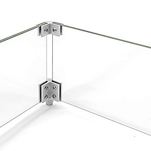 Barton 29.5" x 29.5" Outdoor Fire Pit Wind Guard Tempered Thickness Glass Flame Guard Fence Fire-Resistant Wind Screens Kit