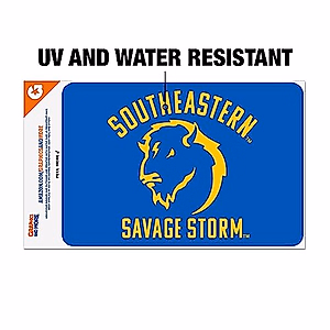 Southeastern Oklahoma State University Savage Storm Logo Home Business Office Sign - Window Sticker - 4" x 6" (10.2cm x 15.2cm)