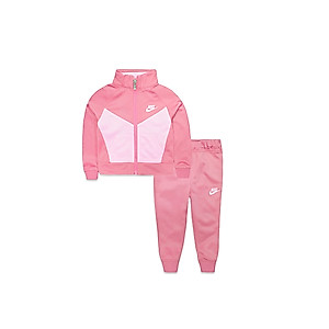 Nike Girl`s Futura Tricot Track Suit 2 Piece (Pink Gaze(36C552-AB3)/White, 12 Months)