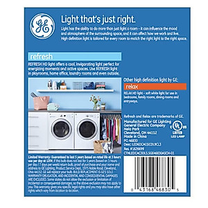 GE (3 Bulbs) Refresh LED Energetic Daylight LED CAC Lightbulb, Candelabra Base, 60 watt Equivalent, Dimmable, Clear Finish, HD Light, LED Decorative, Bent tip Chandelier Light Bulb