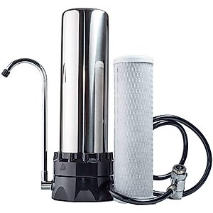 Lake Industries Stainless Steel Countertop Water Purifier Filter (10 Micron Carbon Block)