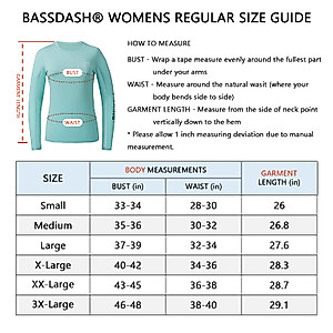 BASSDASH Women’s UPF 50+ UV Sun Protection Long Sleeve Shirts Quick Dry T-Shirt for Fishing Hiking Kayaking
