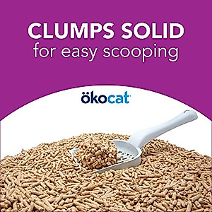 ökocat Less Mess Natural Wood Clumping Cat Litter Mini-Pellets, Great for Long-Hair Breeds, Medium, 14.8 lbs.