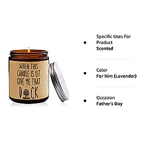 ENCOINK Naughty Gifts for Him, Funny Anniversary Valentines Day Gifts for Him, Husband Boyfriend Birthday Gift, Couples Gift, Gifts for Boyfriend, Husband, Couples, Lavender Scented Candle