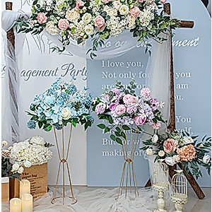 10 Pcs Tall Metal Trumpet Vase 23.6"/60cm Wedding Table Floral Center Decor Metal, Artificial Flower Display Stand for Wedding Christmas Carnival Party Dinner Event Hotel Home Decor Arrangement