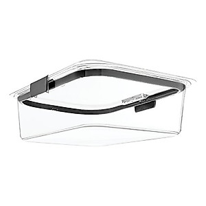 Rubbermaid Brilliance Food Storage Container, BPA free Plastic, Medium, 3.2 Cup, 5 Pack, Clear & Brilliance Food Storage Container, Large, 9.6 Cup, Clear 1991158