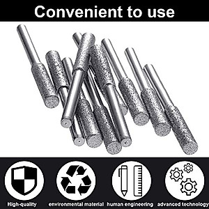 Honoson 30 Pieces Chainsaw Sharpener Stone Burr Grinding Stone File with a Storage Box, Polishing Grinding Tool Grinding Bits, 5/32 Inch/ 4 mm (Silver)