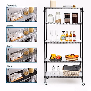 BRIAN & DANY Wire Shelf Liner 14" X 36", Heavy Duty Shelf Liners for Wire Shelving, Waterproof Protector Mats, Set of 5, Transparent