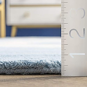 nuLOOM Set Sail Hand Tufted Wool Runner Rug, 2' x 6', Baby Blue