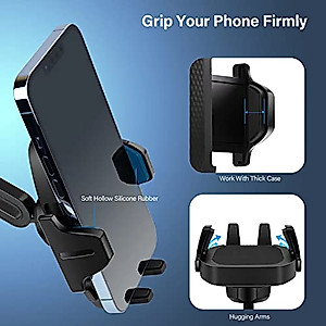 enGMOLPHY Designed for Tesla Phone Mount Compatible with Model 3/ Y/S/X, [Solid & Durable] Easy Clamp Hands-Free Car Mount for Tesla, Fit for iPhone 14 13 12 Pro Max, Samsung Galaxy S22 All Phones