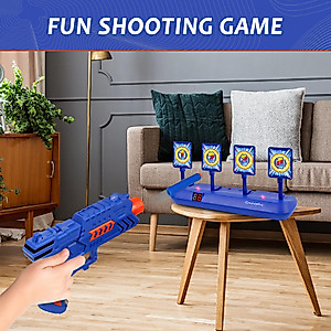 GMAOPHY Digital Shooting Targets with 2 Foam Dart Toy Blaster, Kids Shooting Game Toys, Electronic Scoring Auto Reset 4 Targets, Birthday for Ages 5 6 7 8 9 10+ Years Old Kids Boys Girls
