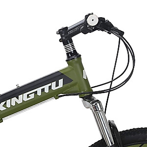 LZBIKE Bike G6-26 26 inch Bike Mountain Bike 26" 21 Speed Shift Left 3 Right 7 Cycle Folding Mountain Bike Frame Shock Absorption Mountain Bike (Army Green G6 SPO)