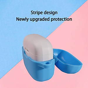 Silicone Cover for JBL Tune 230NC TWS Wireless Earphone Silicone Protective Cover, Portable Scratch and Shock Proof Cover with Carabiner(Pink)