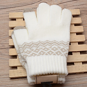 Aniywn Winter Gloves for Men and Women, Touch Screen Gloves for Texting Thermal Gloves for Running Anti-Slip Warm Knit Gloves
