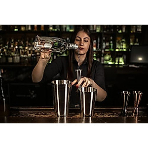 BARIANTTE Silver Double Jigger for Bartending, Cocktail Jigger 2 oz 1 oz, Cocktail Measuring Cup Japanese Jigger Shot Measure Jiggers, Bar Measuring Tools Bar Jigger with Measurements Inside